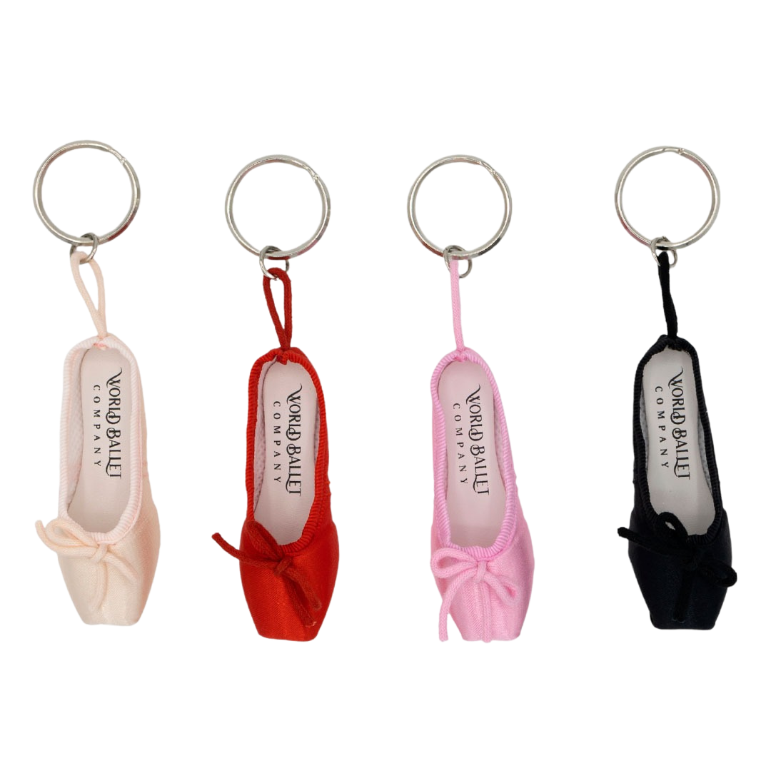 Ballet Pointe Shoe Keyring – 2-Inch Miniature in Red, Pink, Black ...